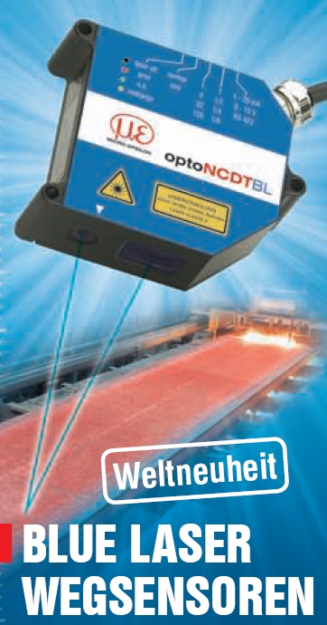Blue Laser Wegsensoren optoNCDTBL
