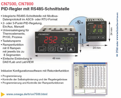 PID-Regler CN7500, CN7800