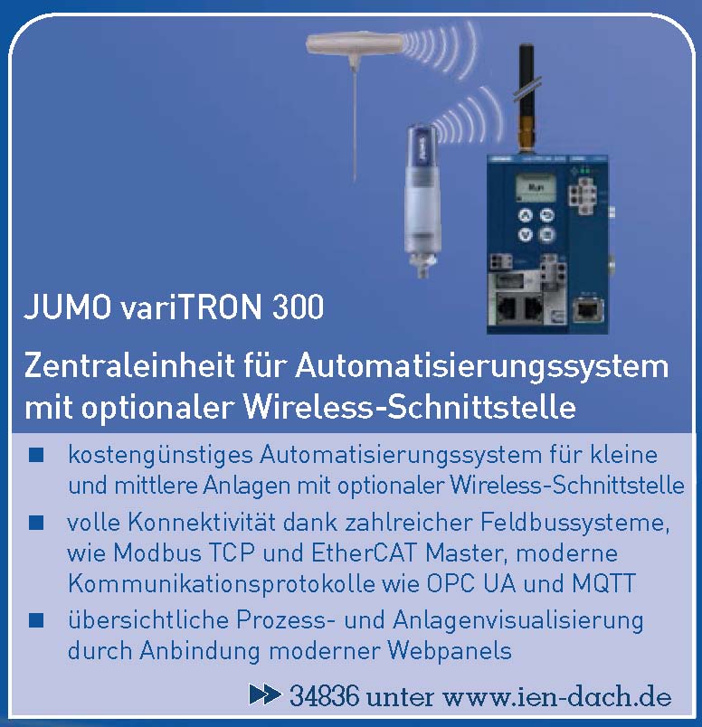 JUMO variTRON 300: Zentraleinheit für Automatisierungssystem mit ...
