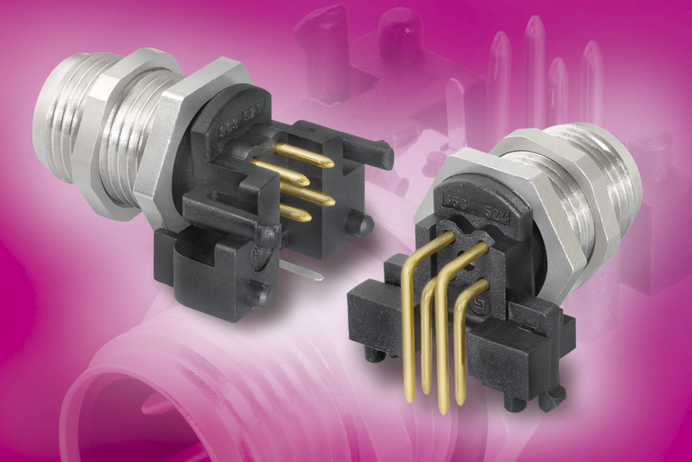 M12 D-kodierte Einbaustecker