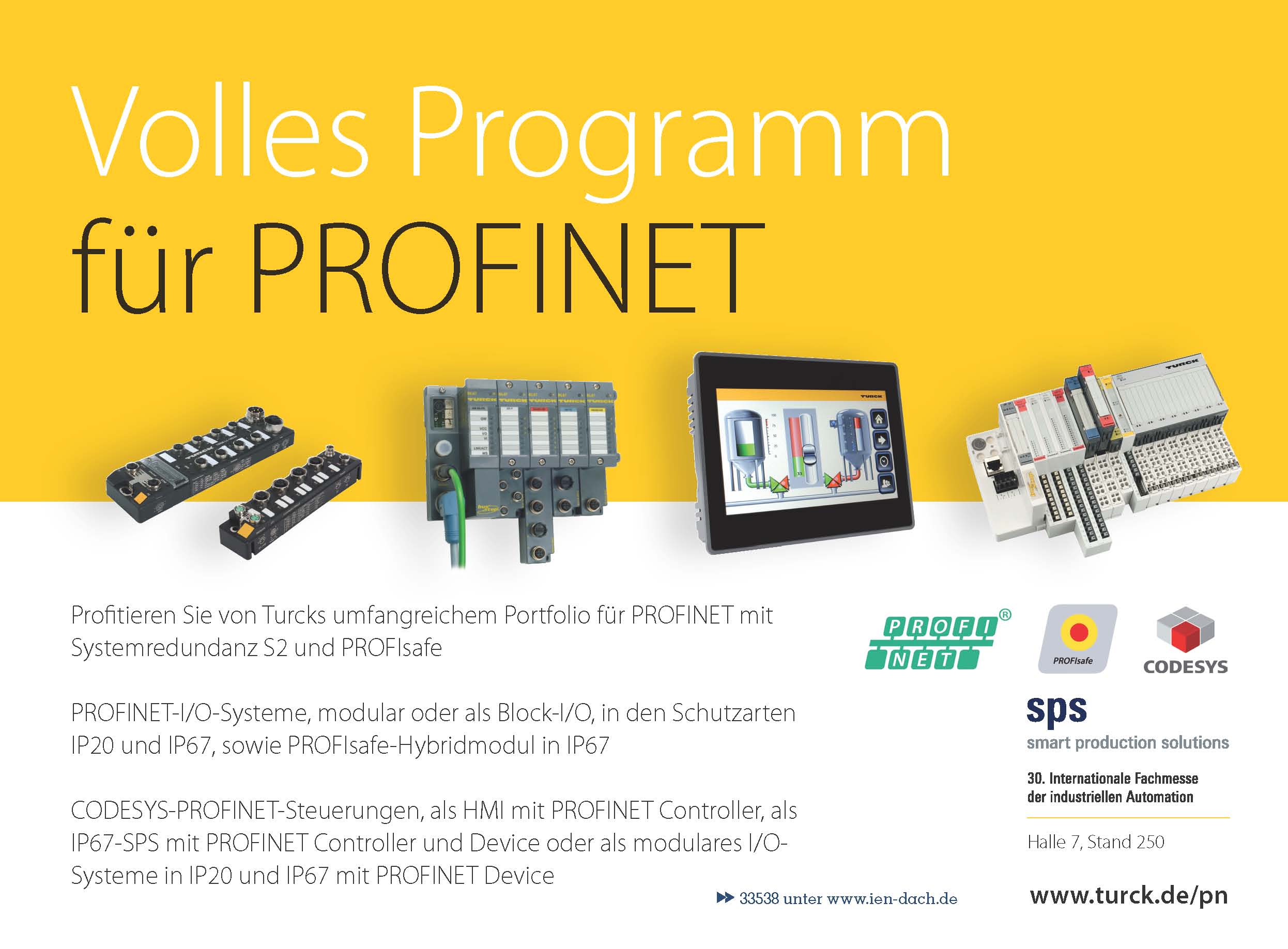 Volles Program für PROFINET