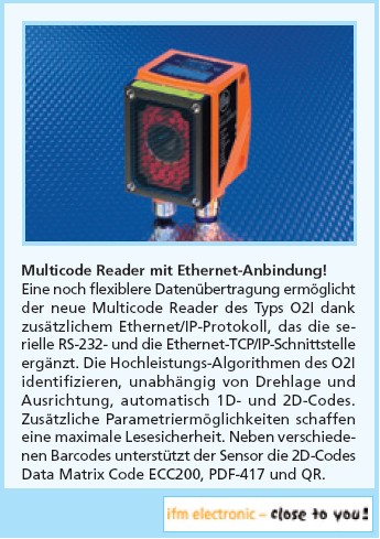 Multicode Reader mit Ethernet-Anbindung