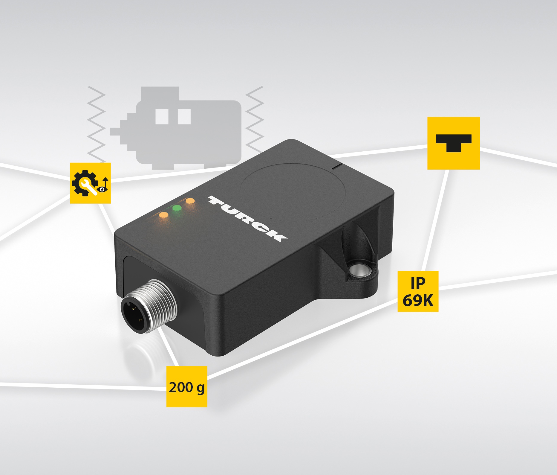 Vibrations-/Temperatur-Sensor mit IO-Link