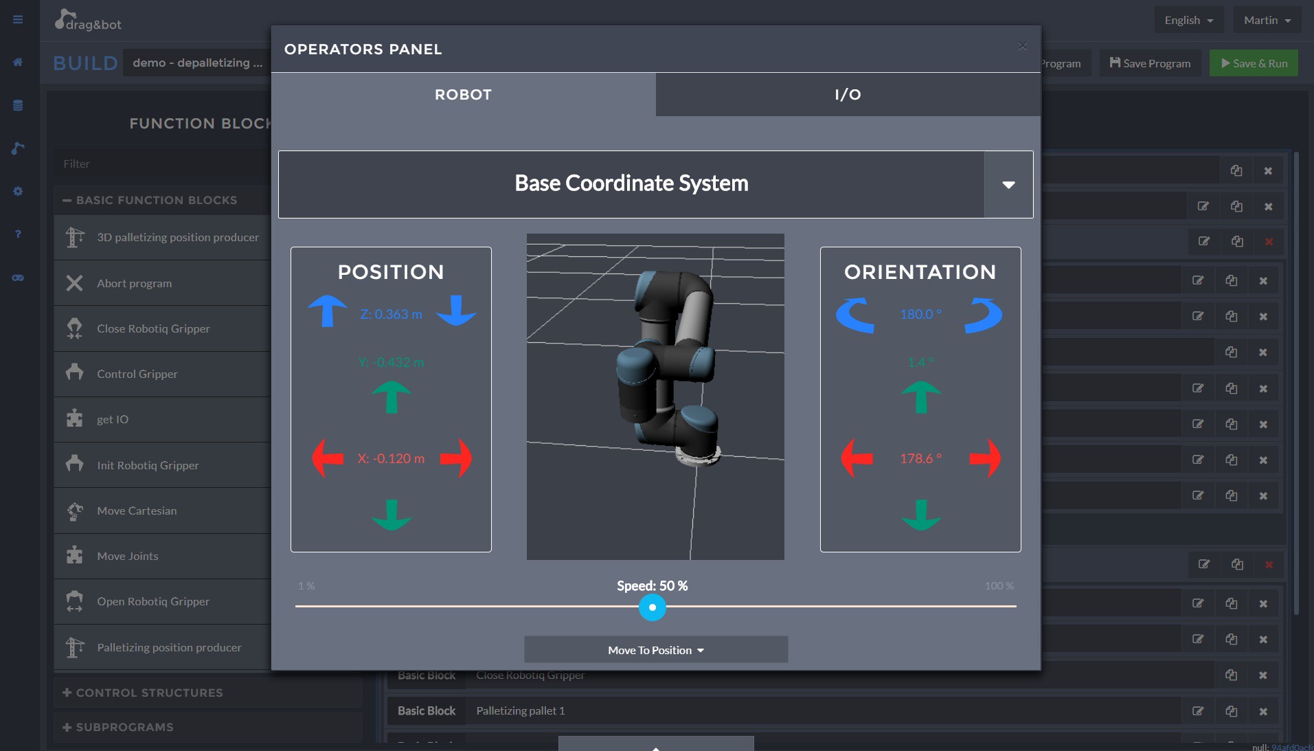Einfache Roboterprogrammierung via Drag-and-Drop